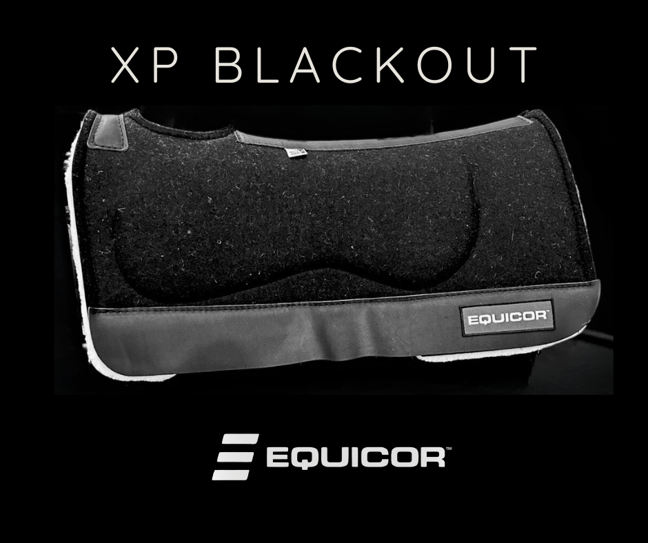 EQUICOR 31"x32" XP Blackout Saddle Pad - Fleece Bottom